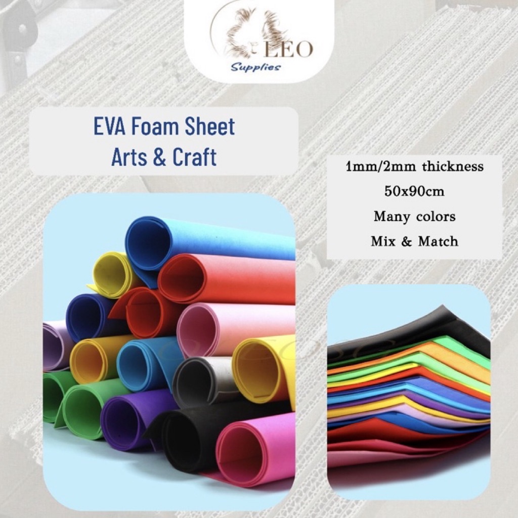 [SG Instock] 50x90cm EVA Foam Sheet Arts & Craft Mix & Match | Shopee ...
