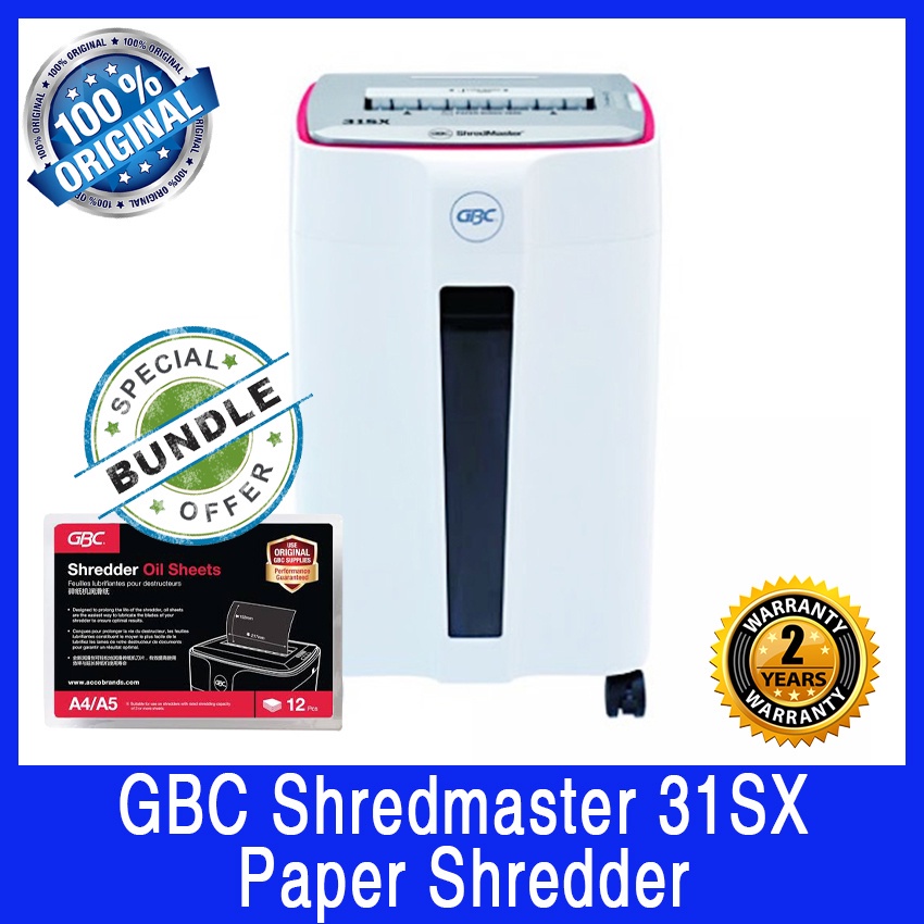GBC Shredmaster 31SX Shredder. Shreds CDs. FREE Oil Sheet Pack. P-4 ...