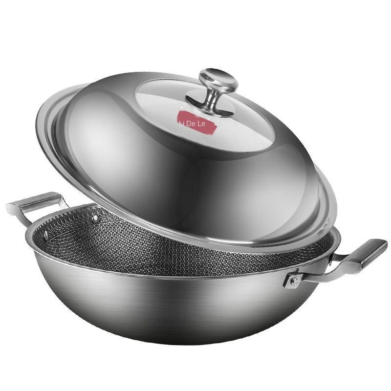[kline]Germany Honeycomb 304 Stainless Steel Nonstick Wok Household Non ...