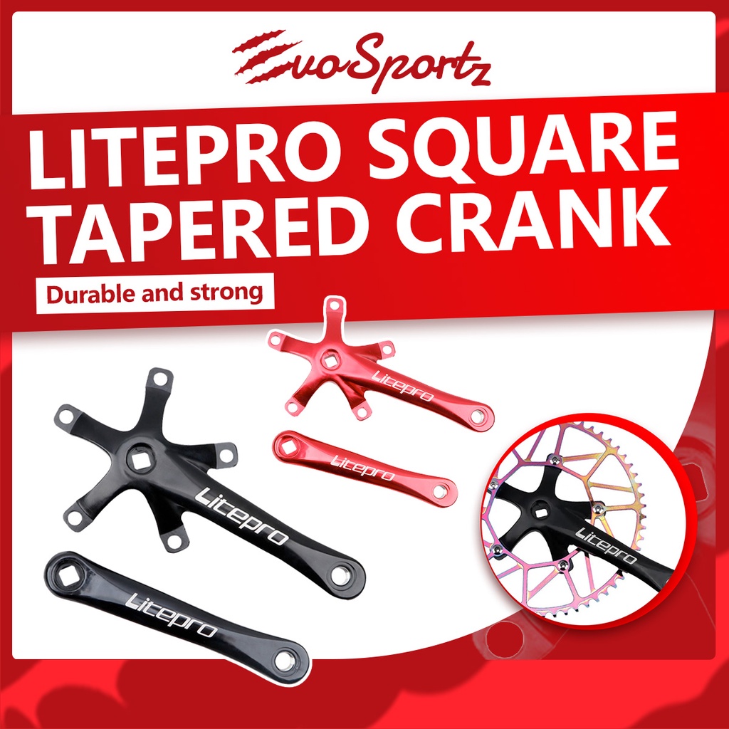 Litepro Square Taper Crank | Bicycle Folding Bike Square Tapered Crank ...