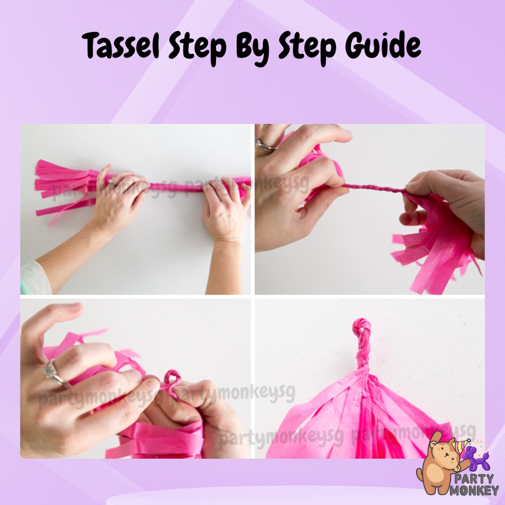 [SG Seller] Paper Tassel Metallic Tassle for Birthday Party Decoration ...