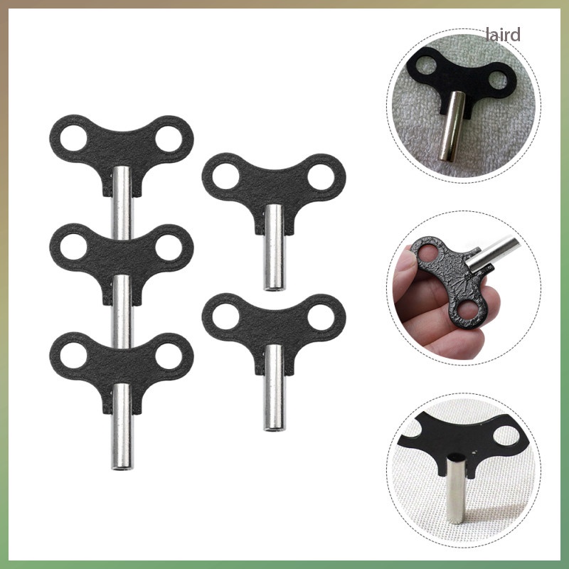 Antique Keys Grandfather Clock Winding Tool Clockwork Wooden 5 Pcs ...