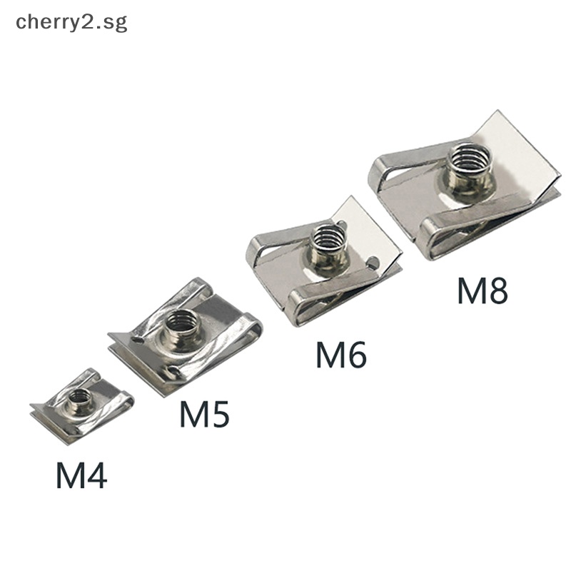 [Cherry] 10pcs Stainless Steel U Type Clips with Thread M6 M5 M4 M8 8mm ...