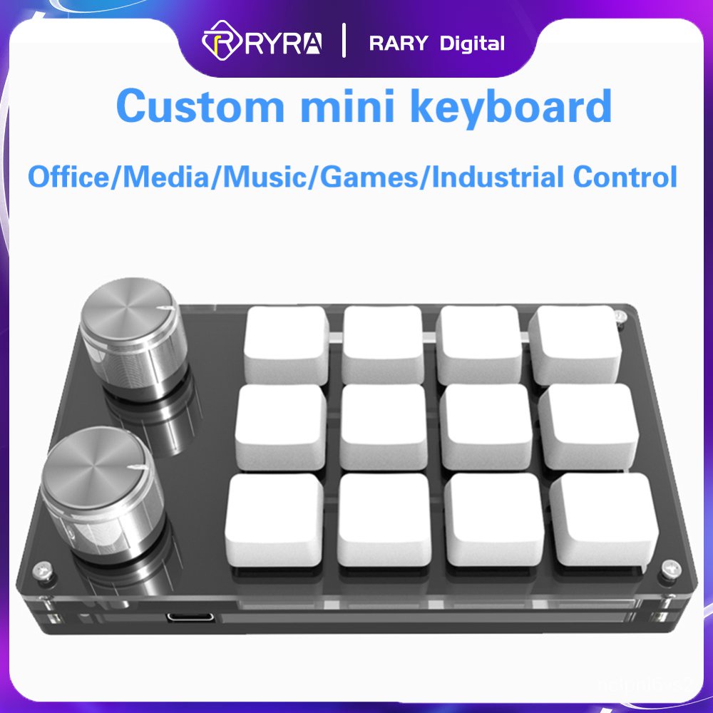 B Ctom Keyboard Volume Buon Knob Programming Macro Gaming otoshop Hotswap Keypad Mechanical Red ...