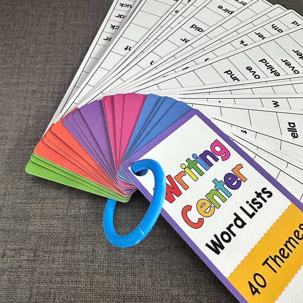 40 Themes Writing Center Word Lists Flash Cards for Kids Preschool ...