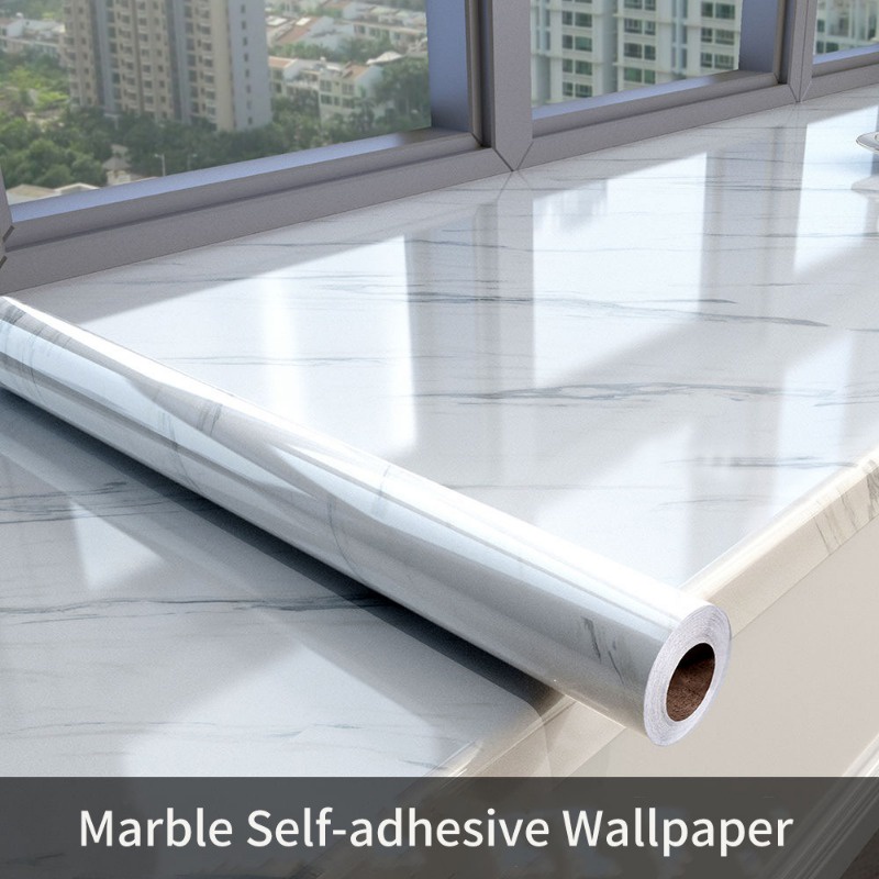 Marble Waterproof Wallpaper for Bathroom Table Kitchen Ambry Countertop ...