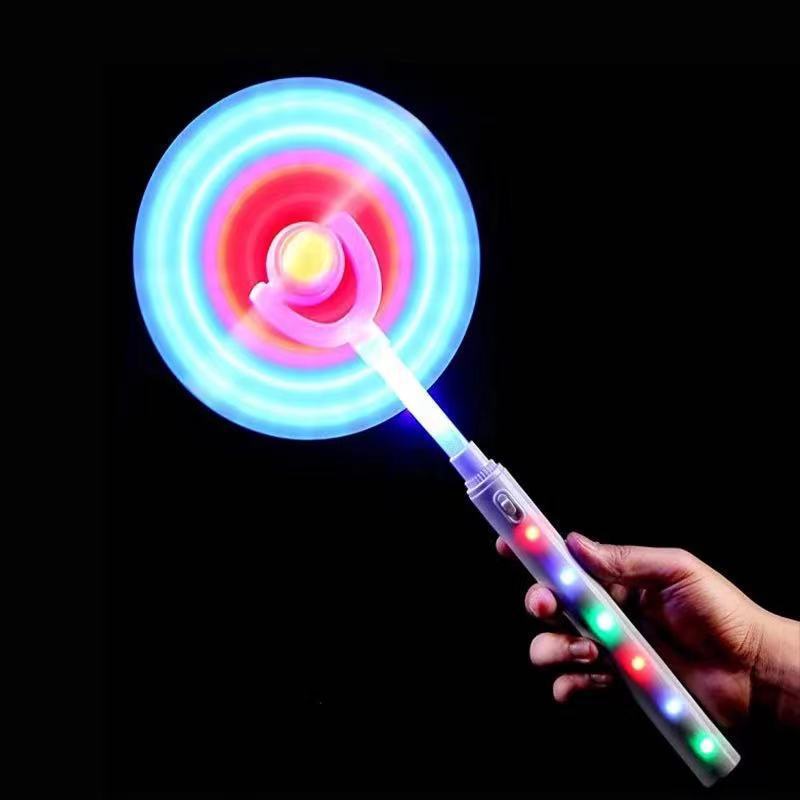 Flash Led Fan/Automatic Rotating Luminous Windmill Electric Glow Stick ...