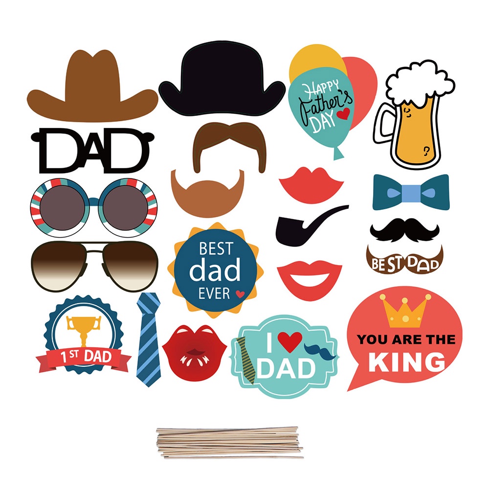 [READY STOCK] 21 Pcs Funny Photo Props Photograph for Father's Day ...