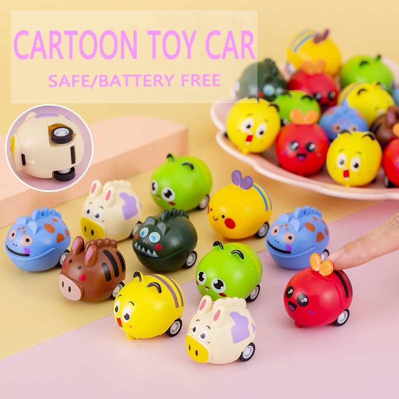 Cartoon Cartoon Animal Pull Back Car Cute Pet Inertial Mini Car Cute ...