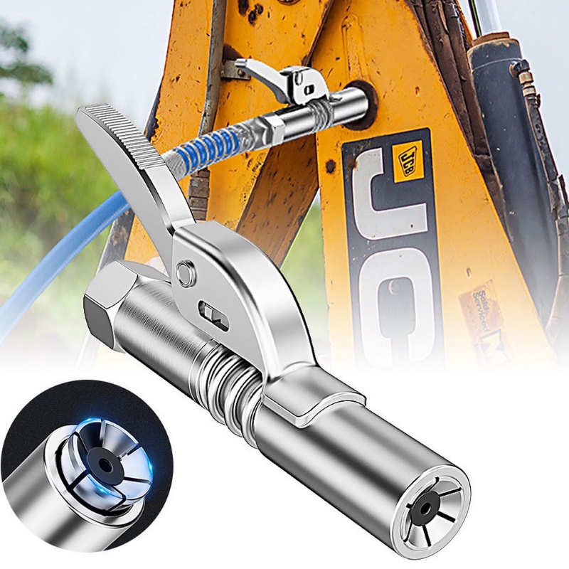 Grease Gun Coupler Mini Manual Grease Pump Head 10000PSI Syringe ...