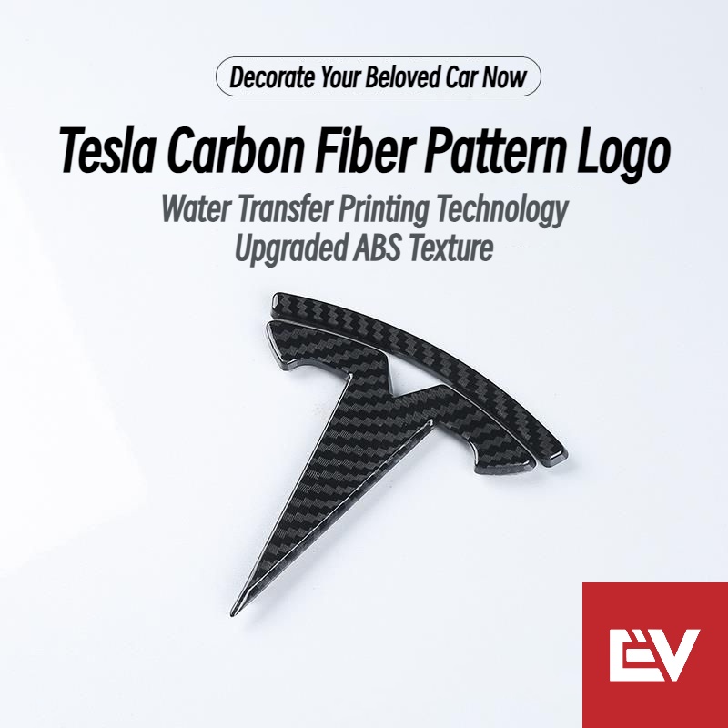 For Tesla Model 3/Y Logo Decoration Carbon Fiber | Shopee Singapore