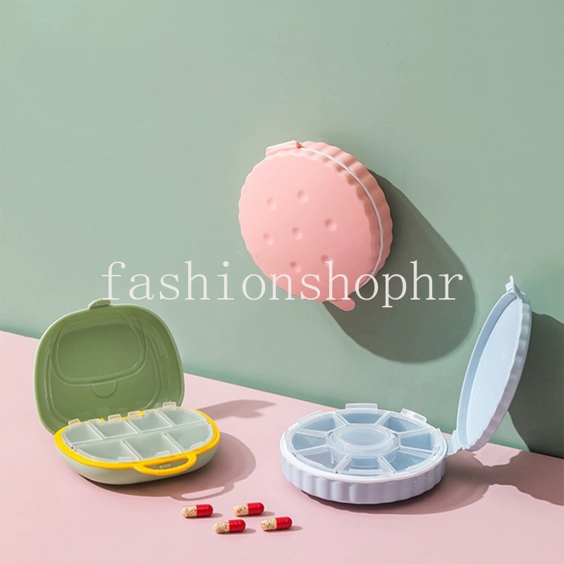 Ready Stock 7 Days Medicine Pill Box Mini Round Portable Travel Storage ...