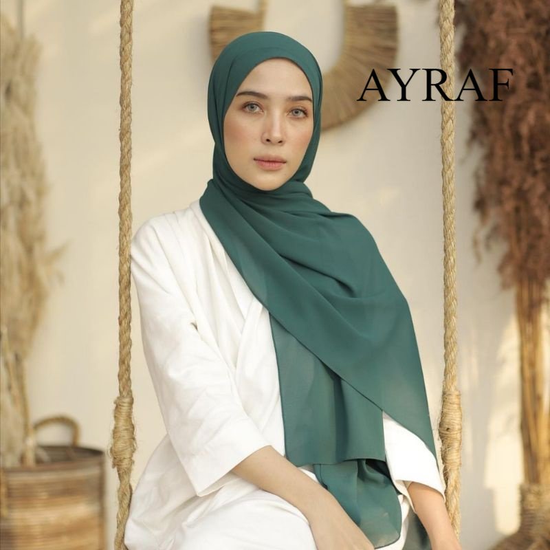 Basic shawl pashmina hijab veil/long pashmina ceruty bebydoll emerald ...