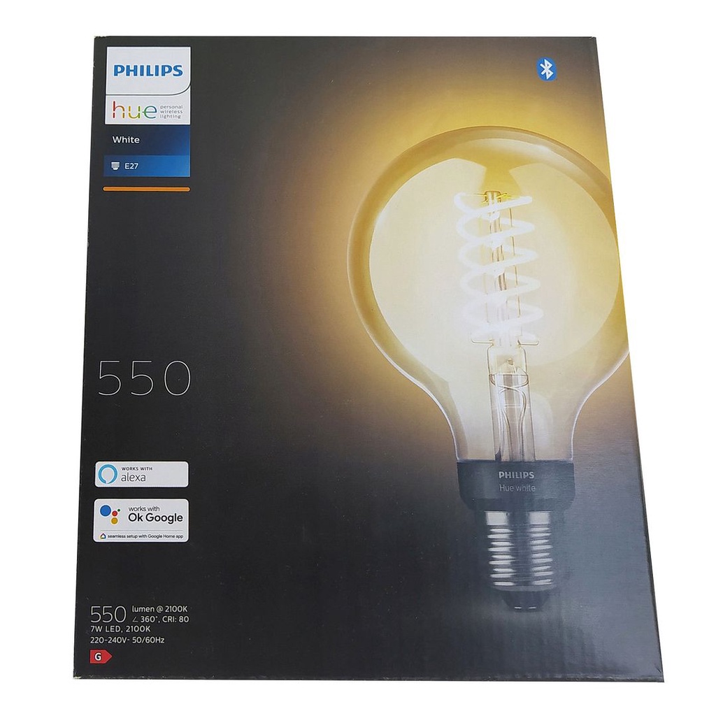 Philips Hue White Filament G125 Giant Globe (550 Lumen) E27 LED Smart ...