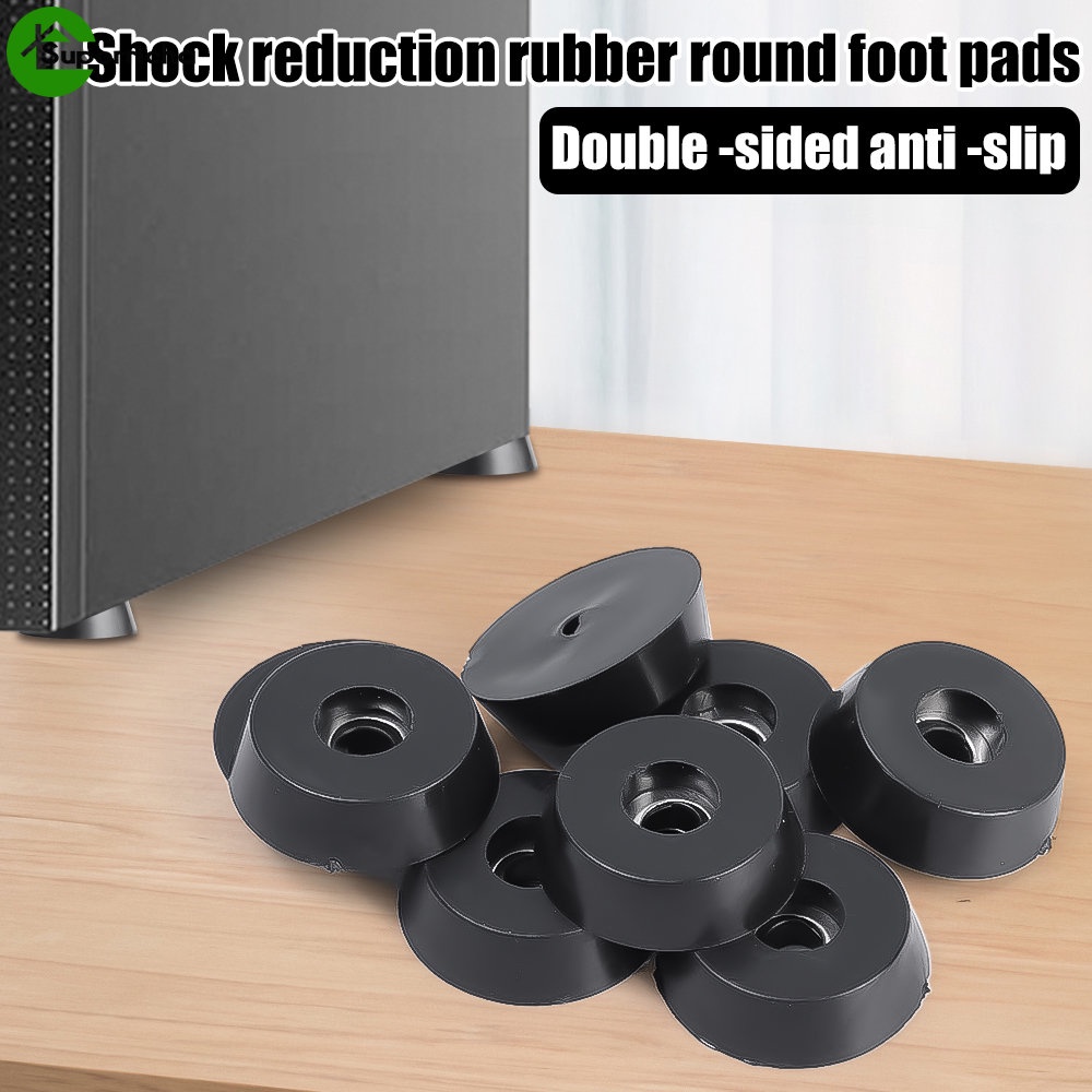 Furniture Accessories Anti Slip Furniture Legs Feet 8Pcs Black Speaker ...