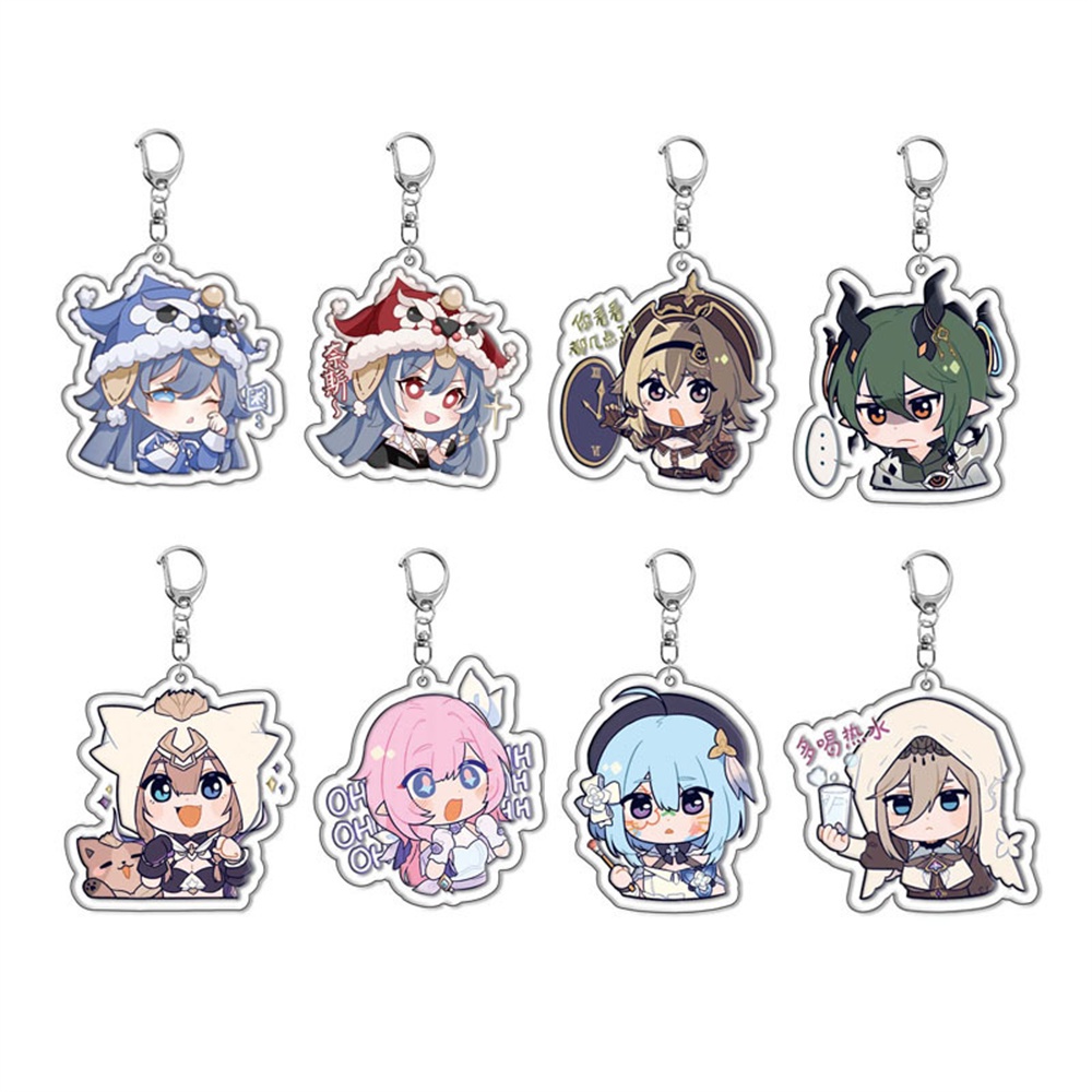 Anime Acrylic Keychain Game Honkai Impact 3 Kiana Kaslana Raiden ...