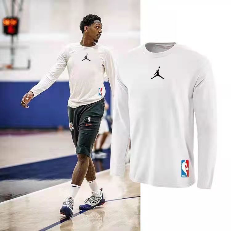 Fashion Basketball Training Wear Sports Long aj Short Sleeve Men's Warm ...