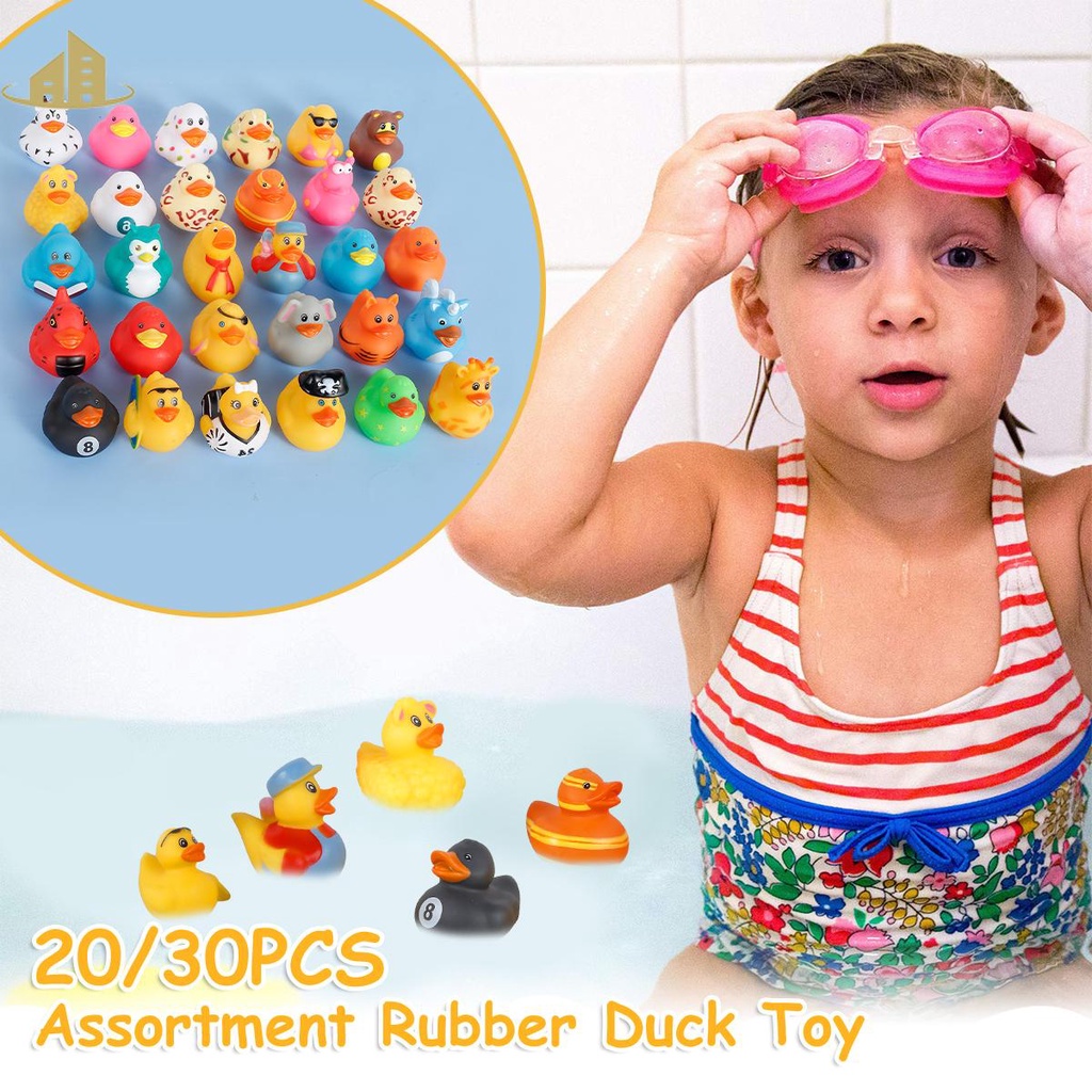 20/30 Pcs Assorted Ducks for Kids Rubber Duck Toy Cute Duck Bath Tub ...