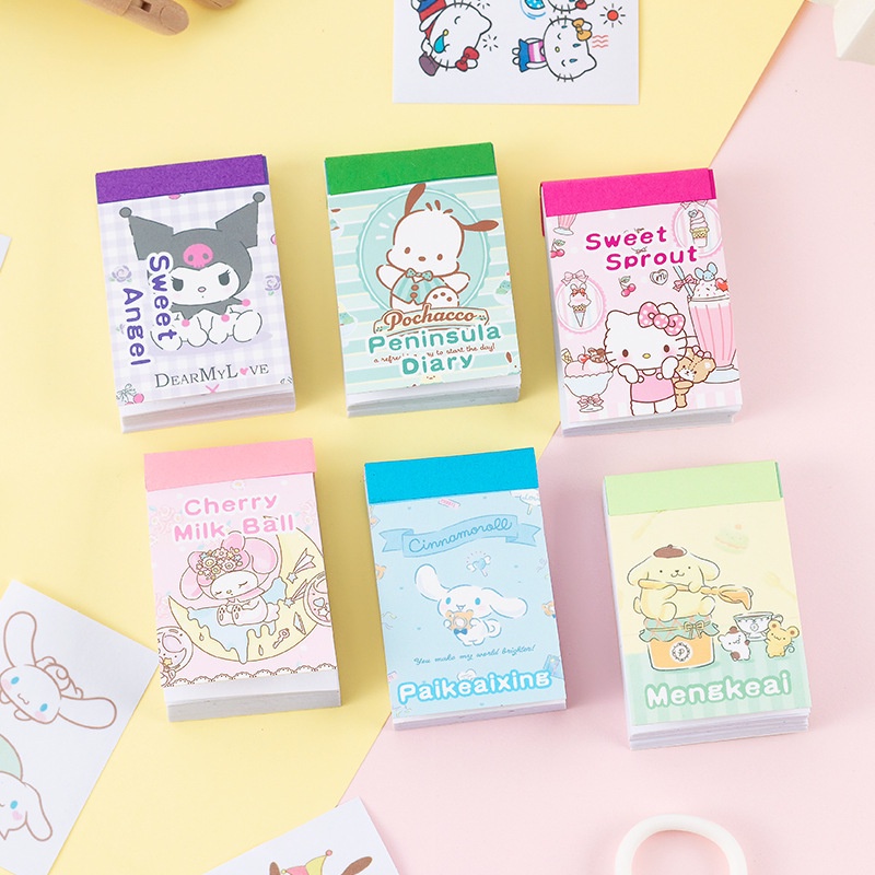 50 Sheets Each Cartoon Pattern Stickers ins Series Doudou Book Children ...