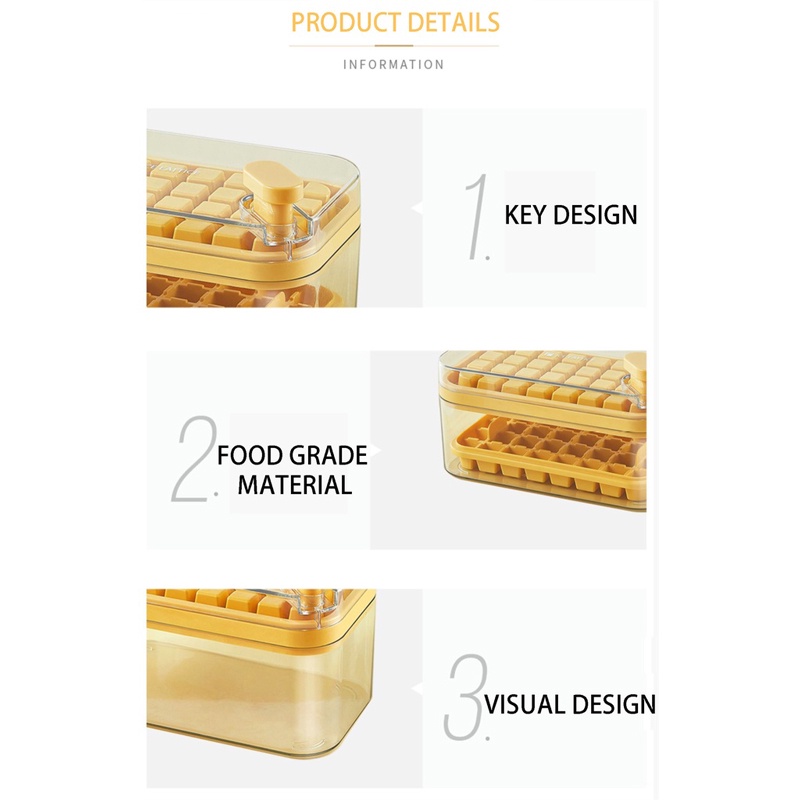 ⭐🇸🇬 READY STOCK Double Layer Ice Cube Maker Ice Cube Mold One Key Ice ...