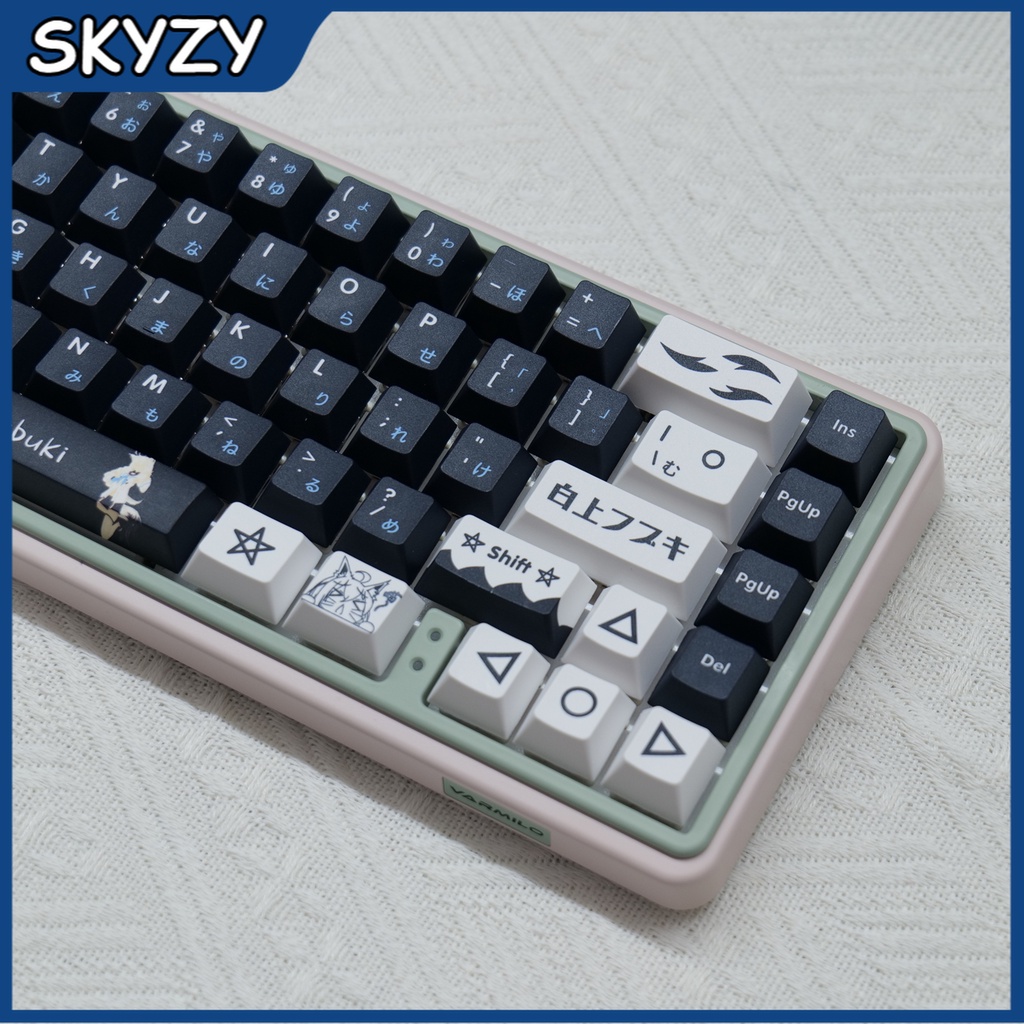 Shirakami Fubuki Keycaps Cherry Profile Anime PBT Dye Sub Mechanical ...