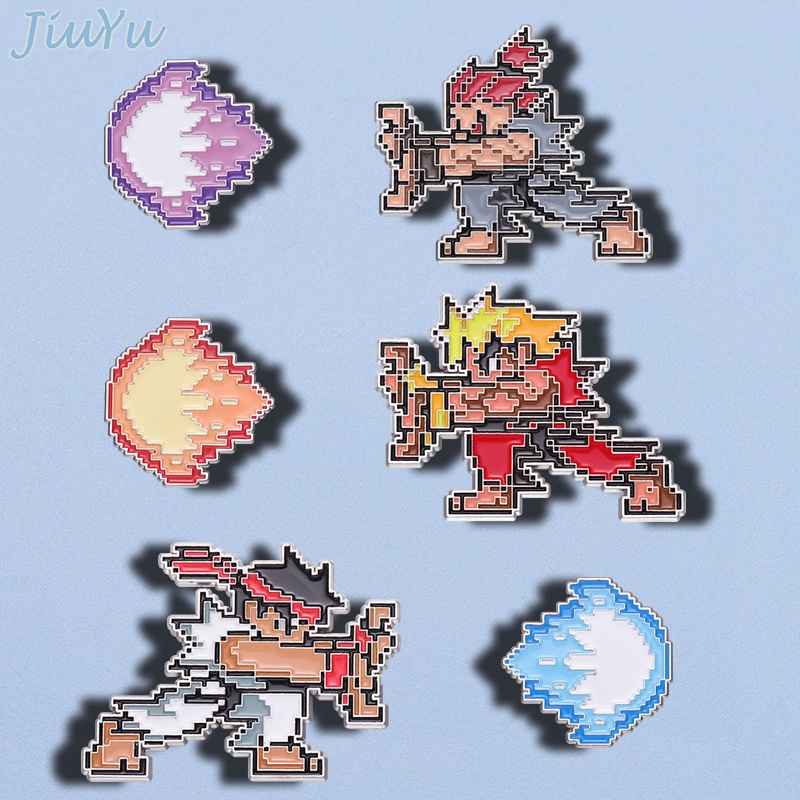 Pop Game Street Fighter Enamel Pins Wave Fist Skill Special Effect ...