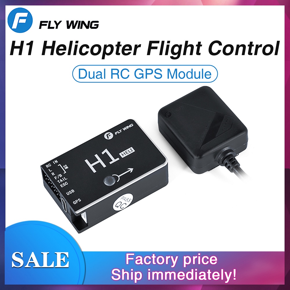 FLY Wing H1 RC GPS Helicopter Flight Controller 6CH Flybarless RC Gyro ...