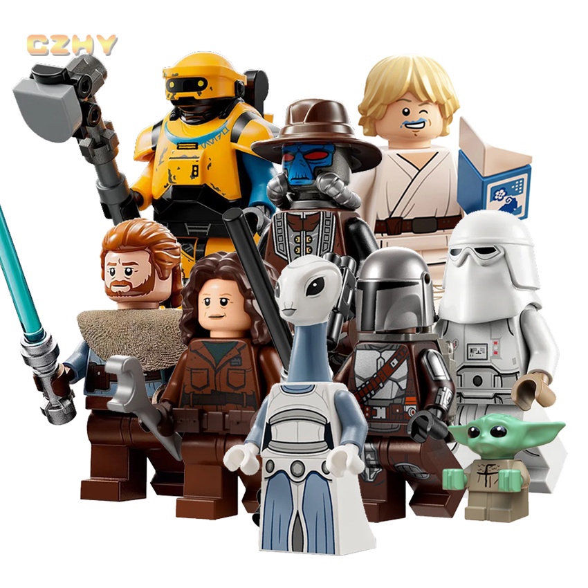 Hot Mandalorian with Grogu Mini Building Blocks Figures Peli Motto Cad ...