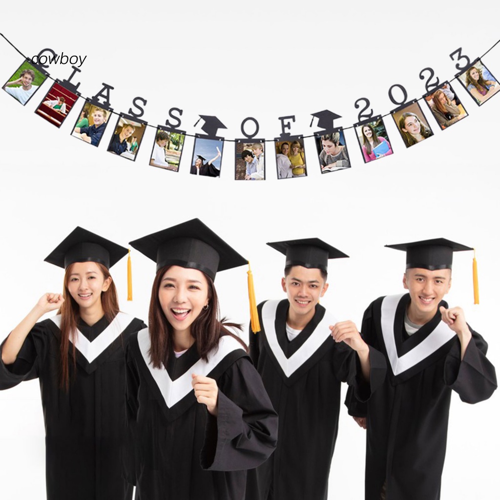COW| 1 Set Hangable Party Banner School Supply Scene Layout Graduation ...