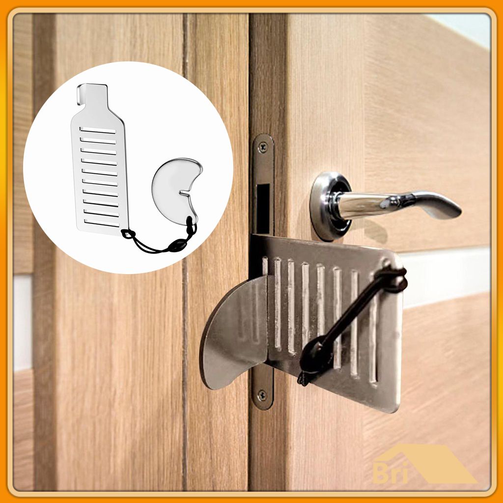 Portable Door Lock Travel Lock Stainless Steel Punch-free Security ...