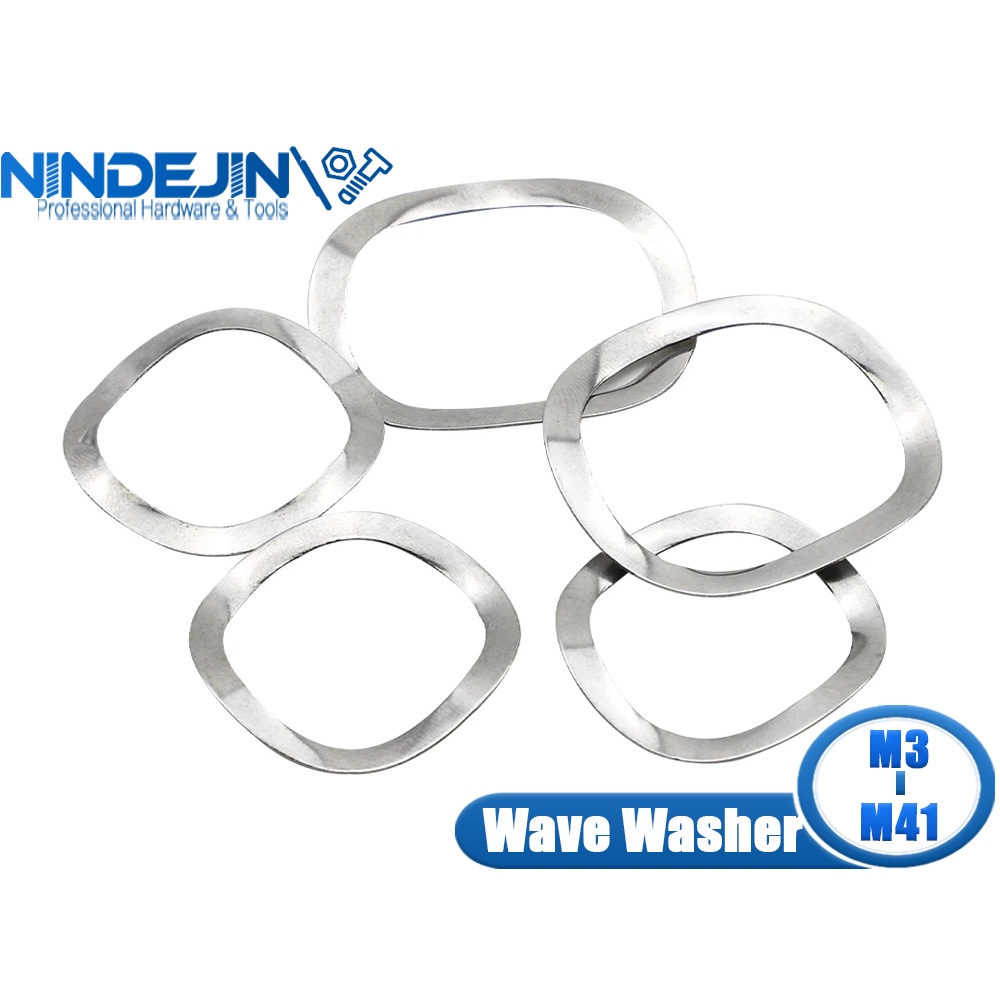NINDEJIN 5-40pcs Wave Spring Washers M3 M4 M5 M6 M8 M10 M12 M16-M41 304 ...
