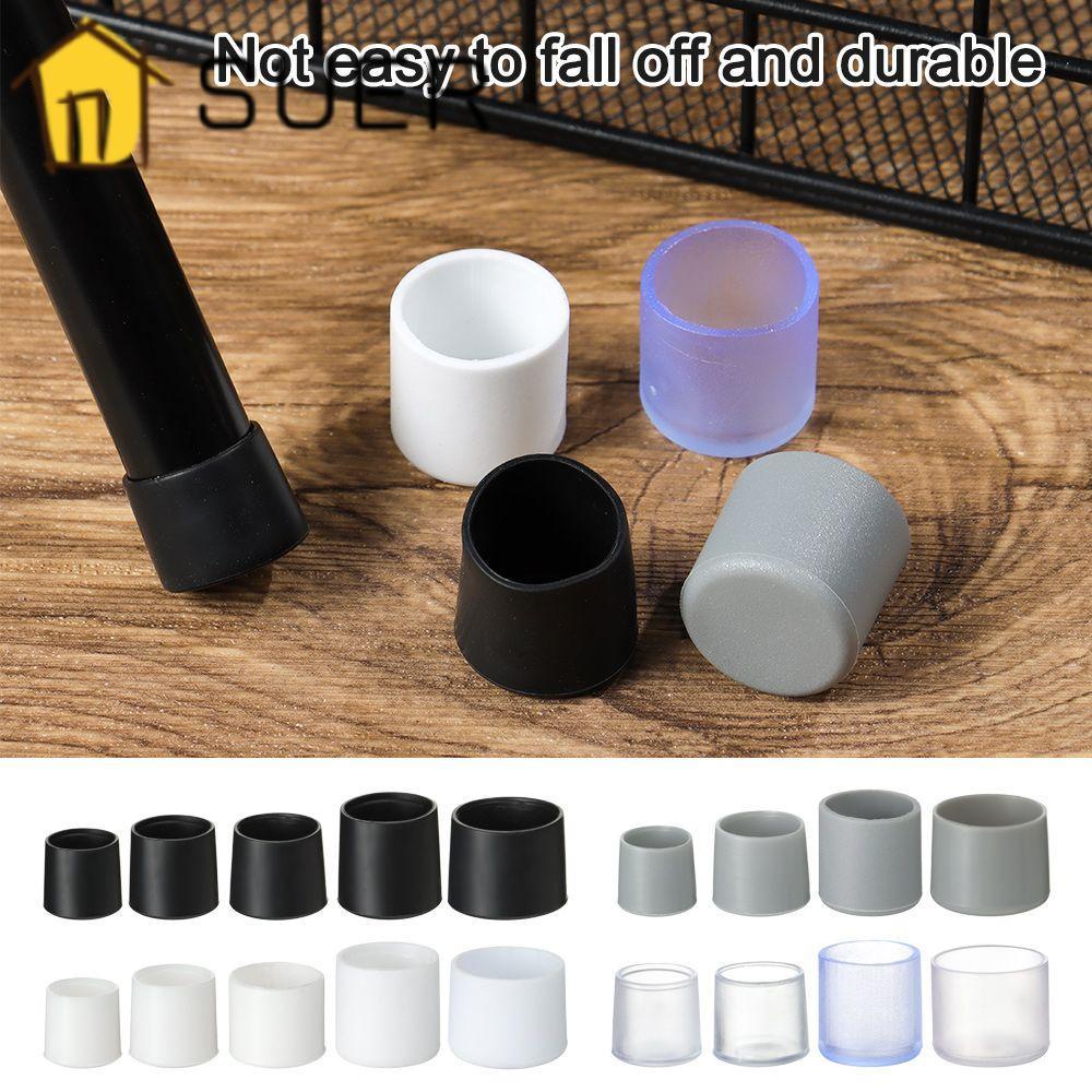 SUER 10pcs/set Chair Leg Caps Cups Floor Protectors Round Bottom Socks ...