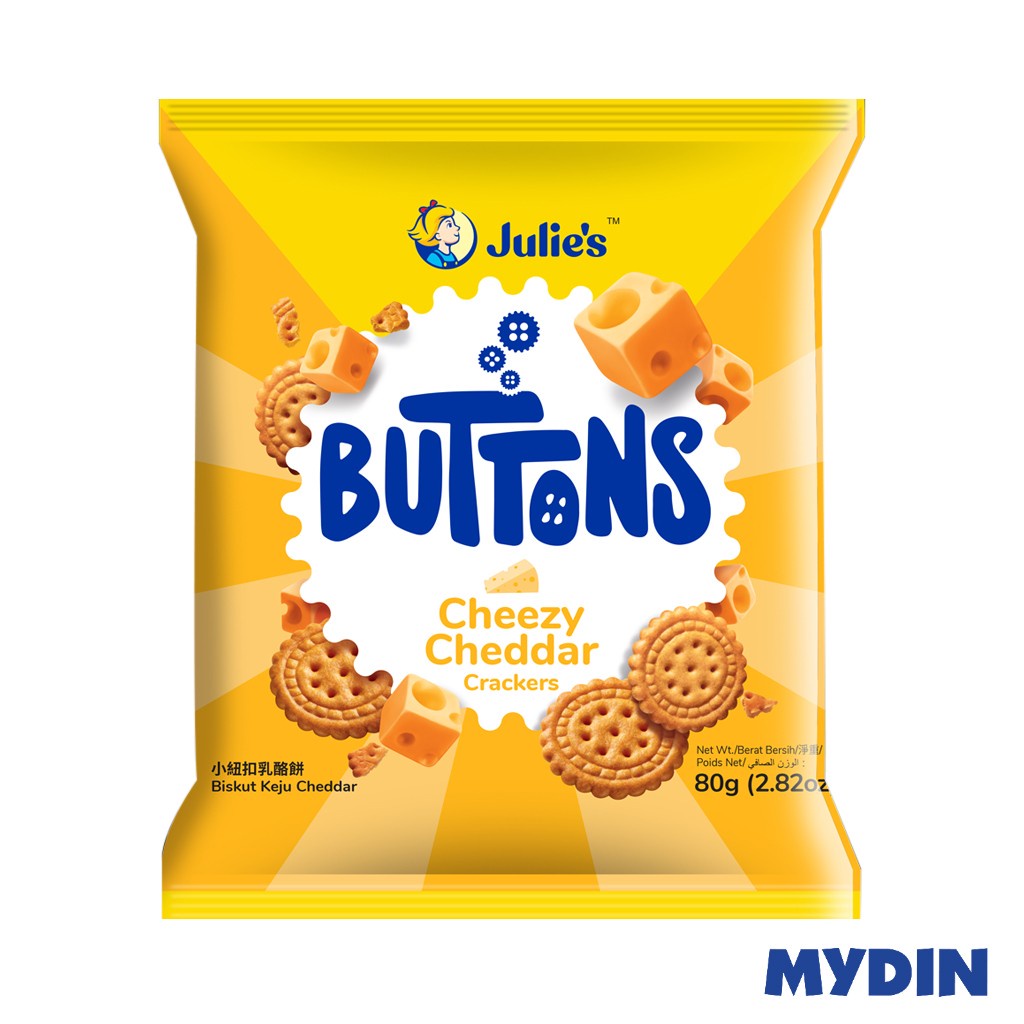 Julie Cracker Buttons Cheesy Cheddar (80g) | Shopee Singapore
