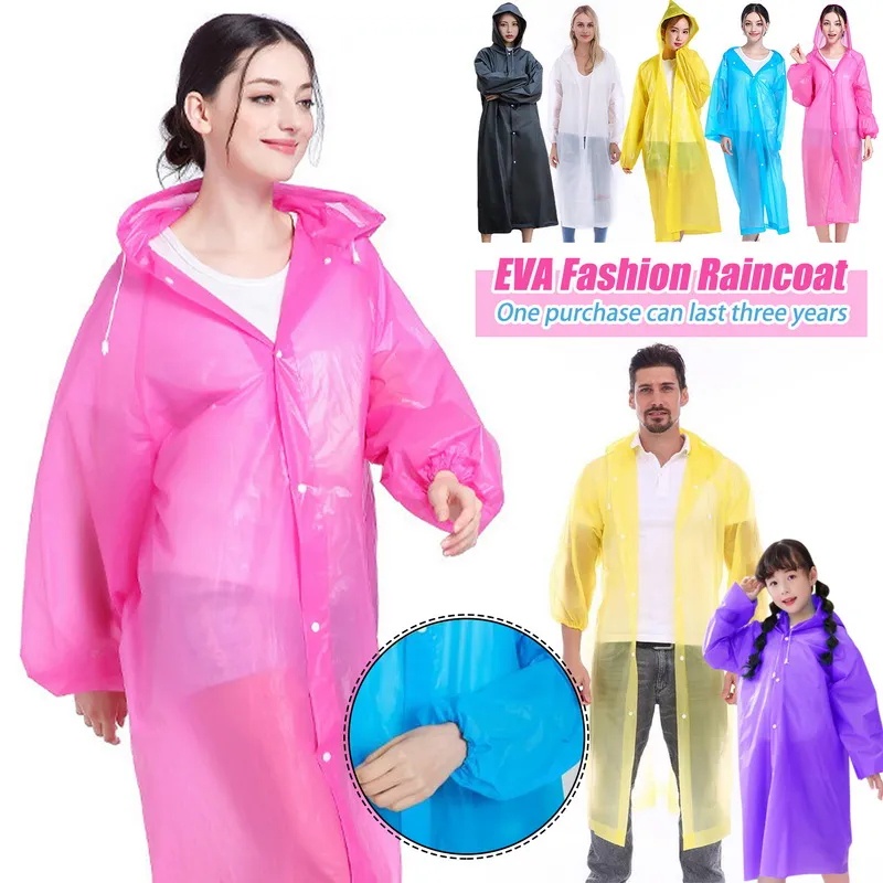 EVA Reusable Portable Raincoat Adult / All-in-one Girdle Thickened ...