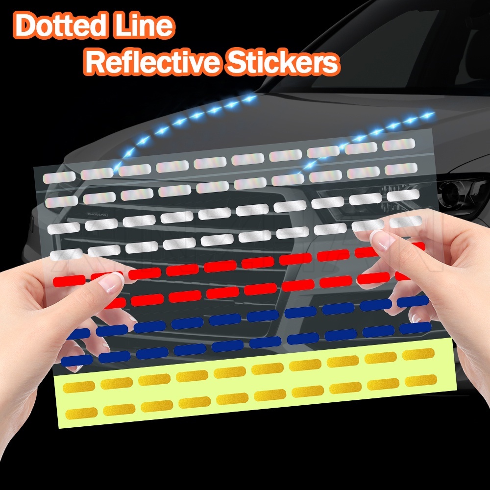 60cm Laser Color Dashed Line Car Sticker / Electric Bike Dotted Line ...