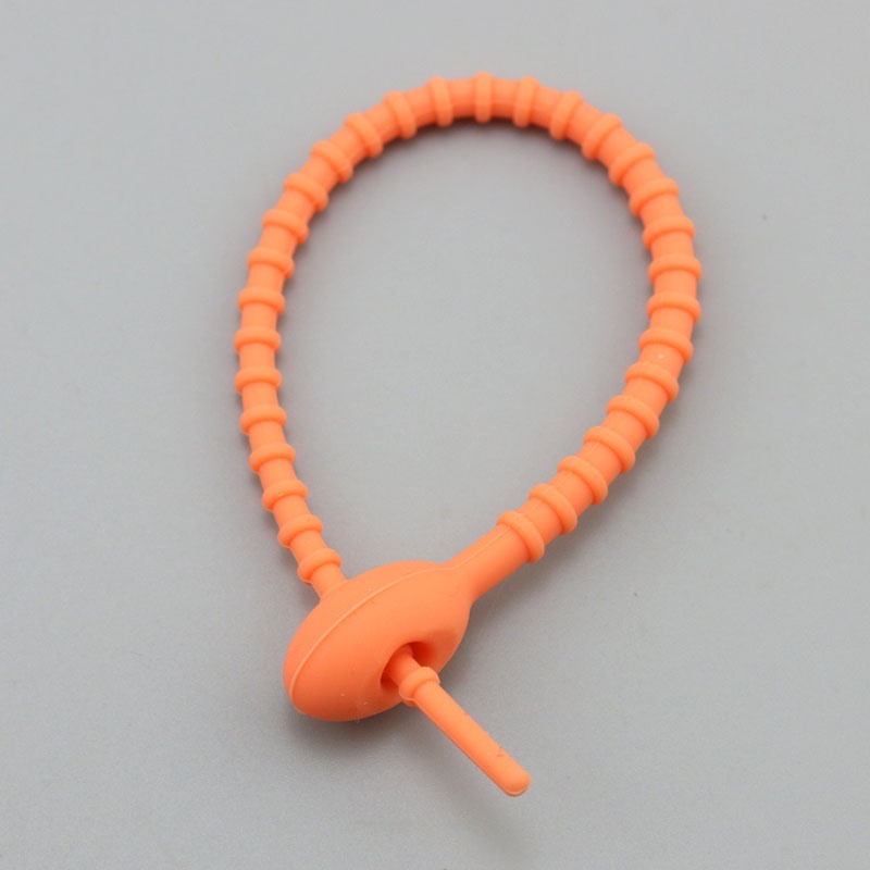 Multi Functional Silicone Cable Ties Strap Sealing Food Tie Rope Data Cable Strap Random Color