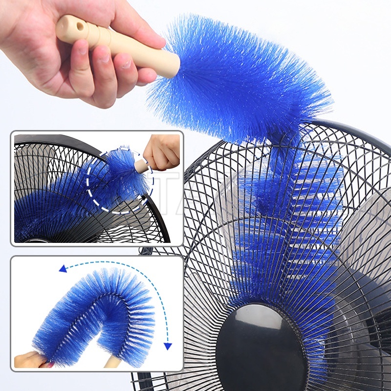 Ultra-Fine Bristles Fan Inner Dust Remover / Bendable Long Handle ...