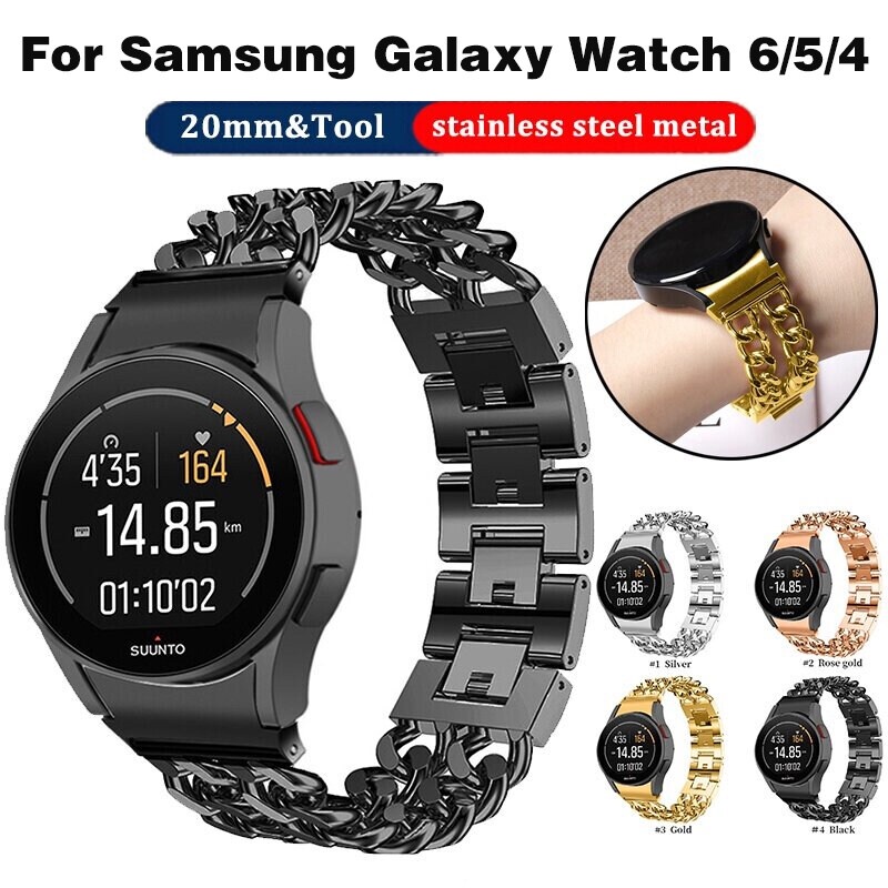 Stainless Steel Strap Metal chain Bracelet for Samsung Galaxy Watch 6 5 ...
