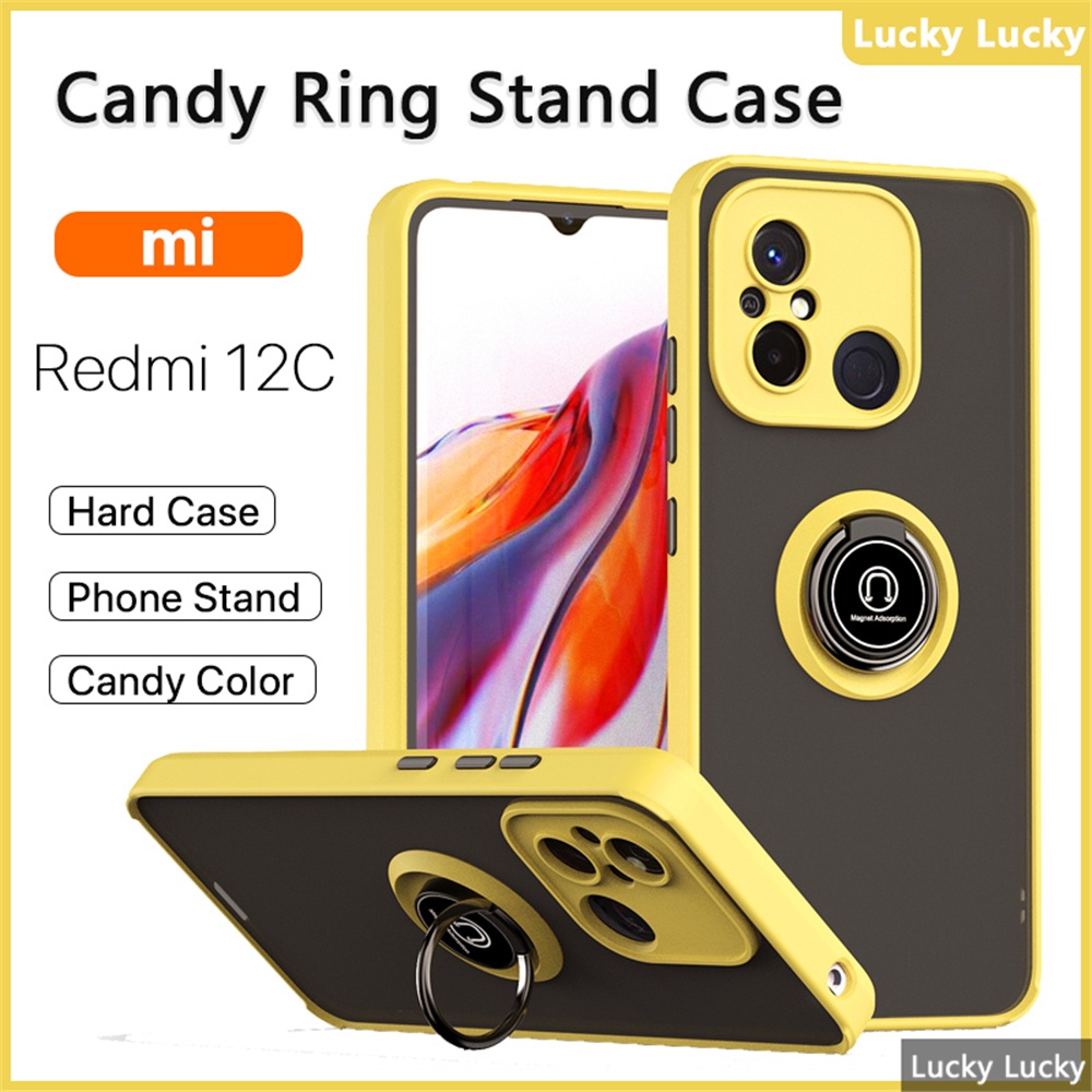 Redmi 12C 10C 9C Case Redmi 10 5G A1 Casing Hard Acrylic Ring Stand ...