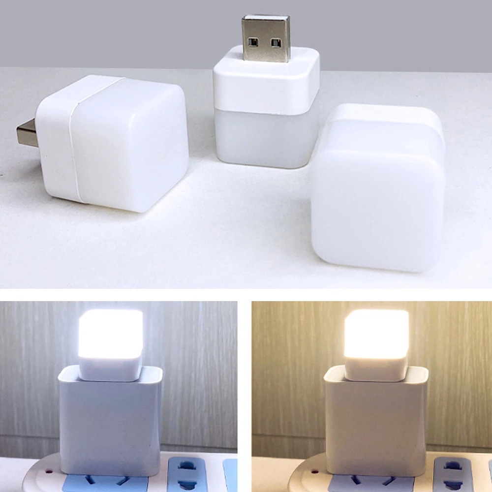 USB Lights by Night Mini LED Bulb Plug-in Warm White Ideal for Bedroom Bathroom Nursery Car USB ...