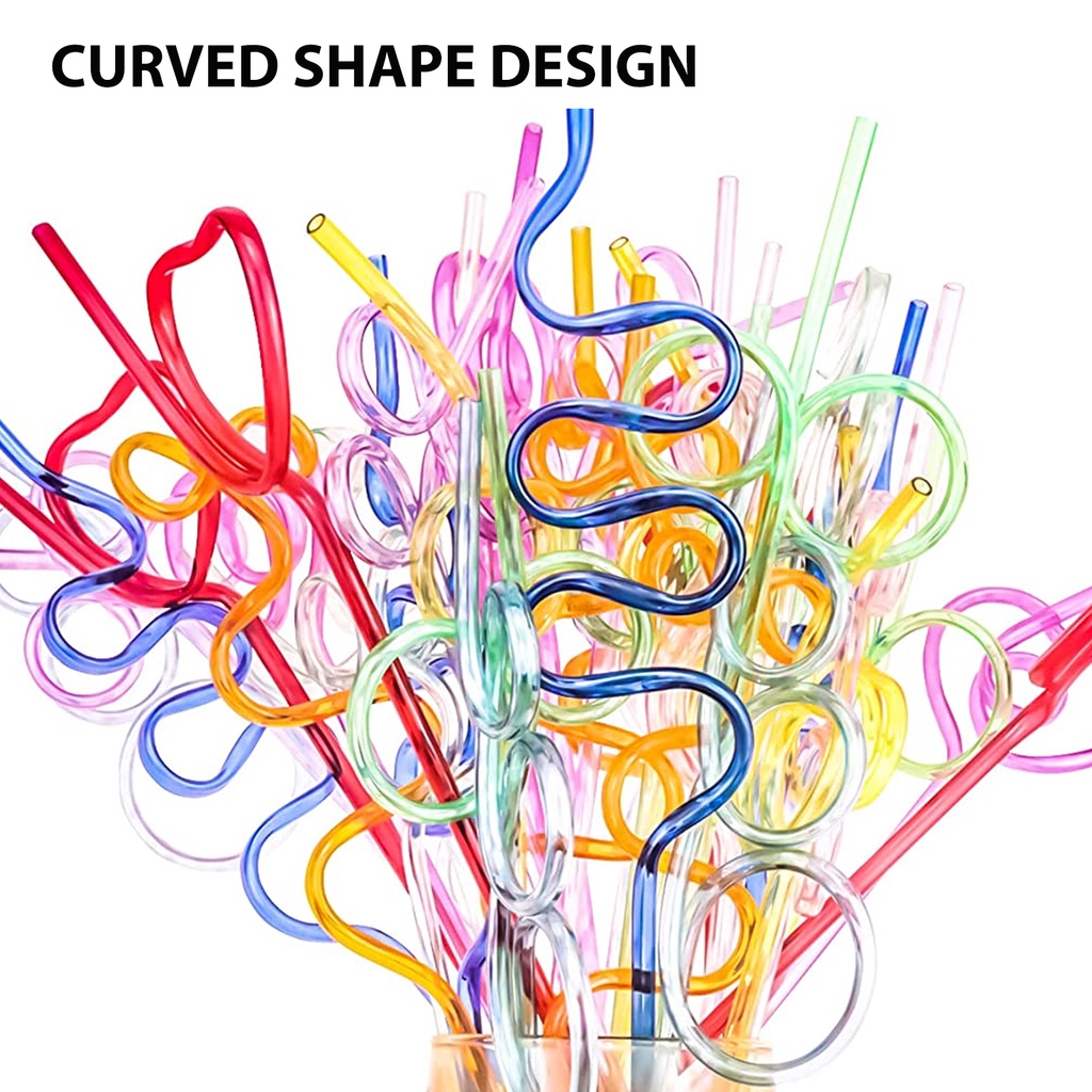 [Ready Stock] 30Pcs Drinking Straw Reusable Birthday Party Reusable ...