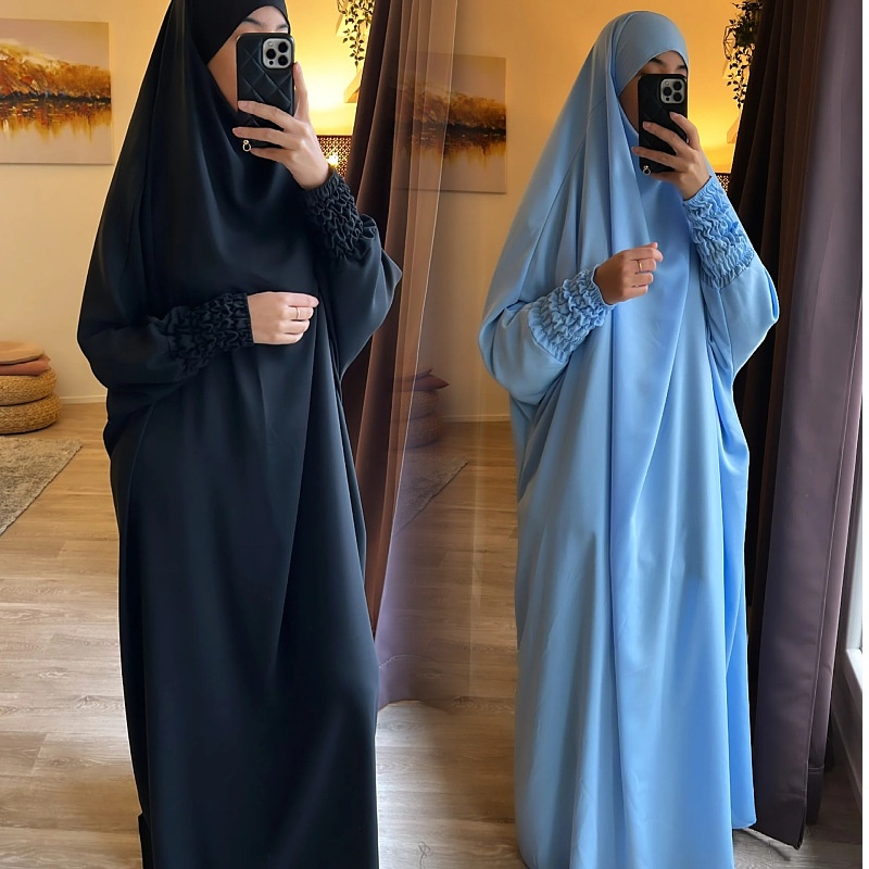 Ramadan Eid Prayer Sets Telekung Travel muslim prayer garment dress women abaya long robe abayas ...