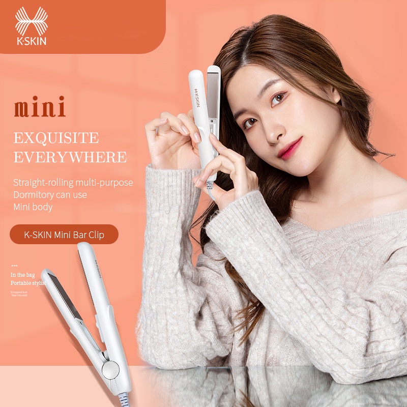 K·SKIN Portable Mini Hair Curling Iron Straightener Mini Hair Curler ...