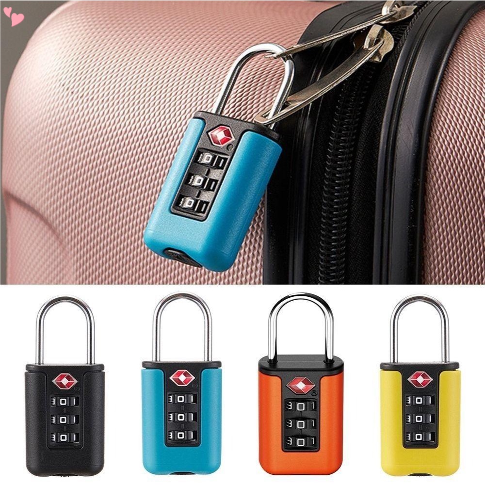TSA Approved Luggage Locks -Travel 3 Digit Heavy Duty Stainless Steels ...
