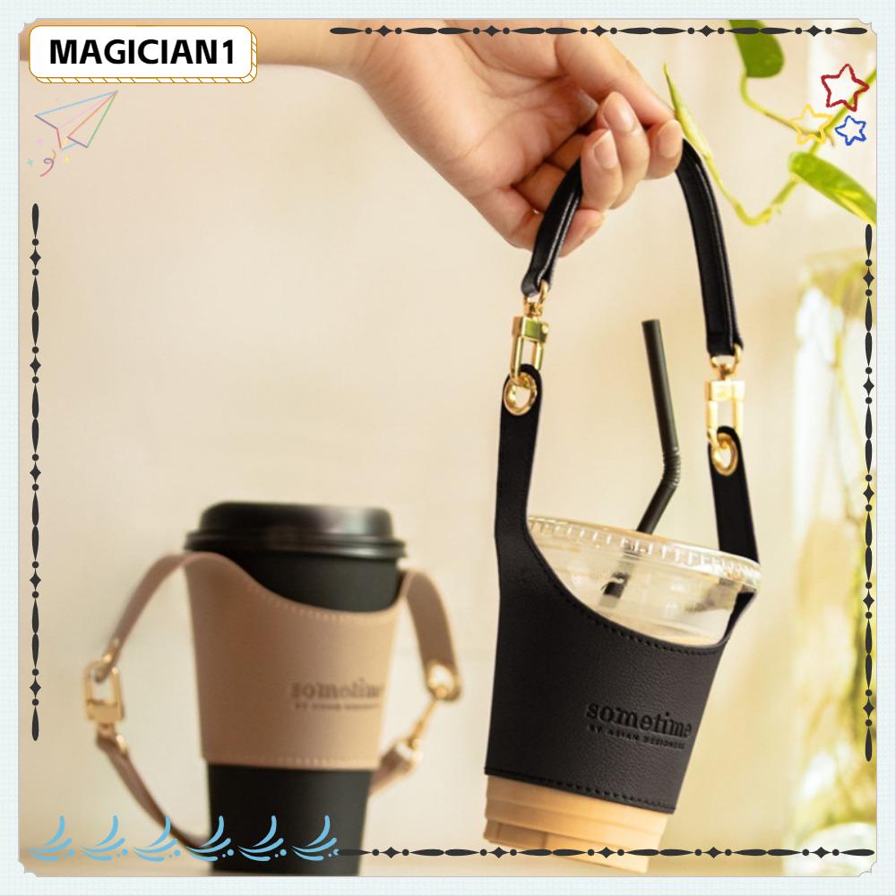 MAGICIAN1 Leather Cup Holder, Insulated Packing Water Cup Bag, Portable ...