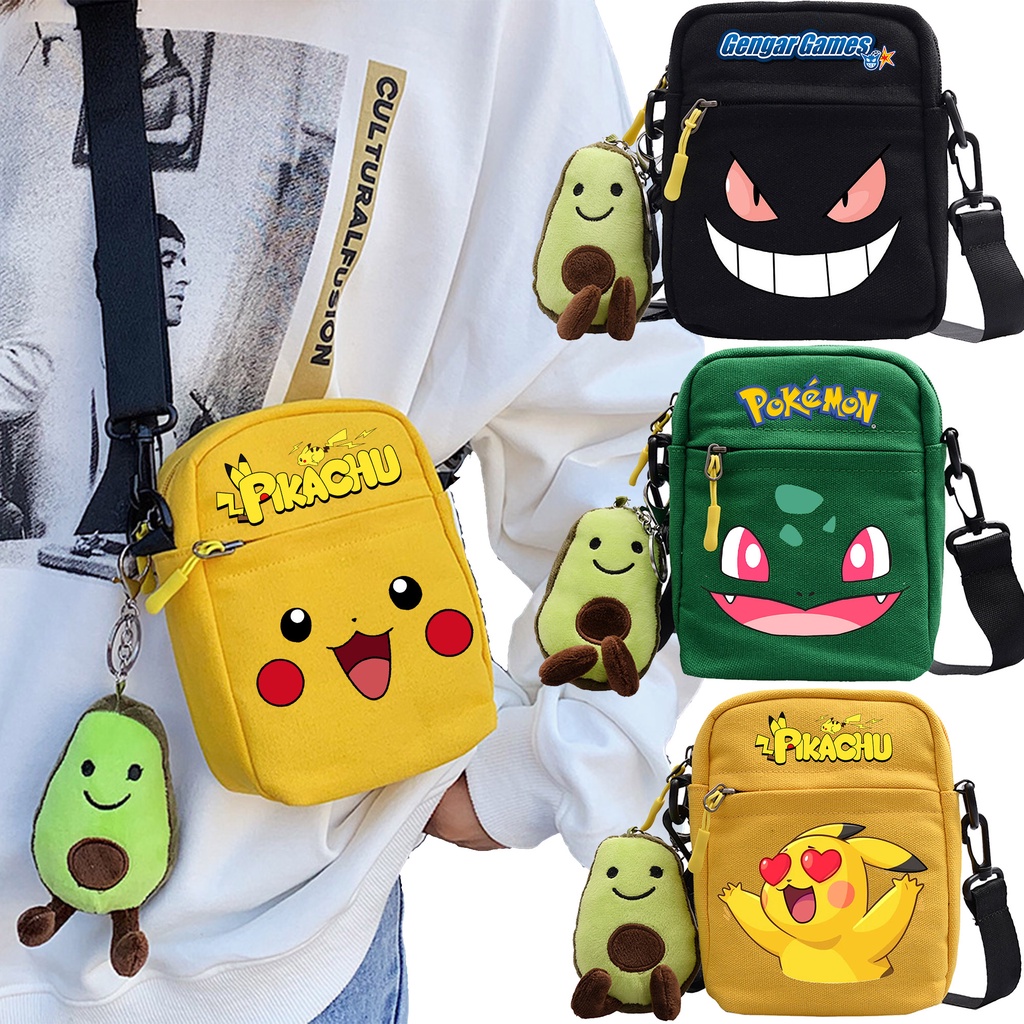 Pokemon Pikachu High Qulaity Canvas Handbag Shoulder Bags Casual ...