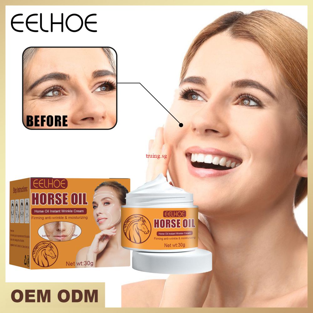 EELHOE 30g Horse Oil Instant Anti Wrinkle Cream Anti Aging Lifting ...