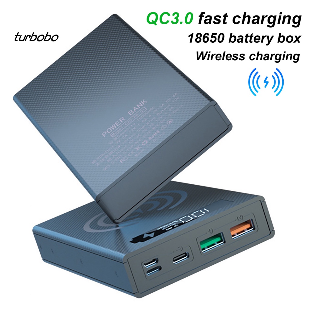 turbobo CX5 Power Bank Case Solderless Detachable DIY 5x18650 QC ...