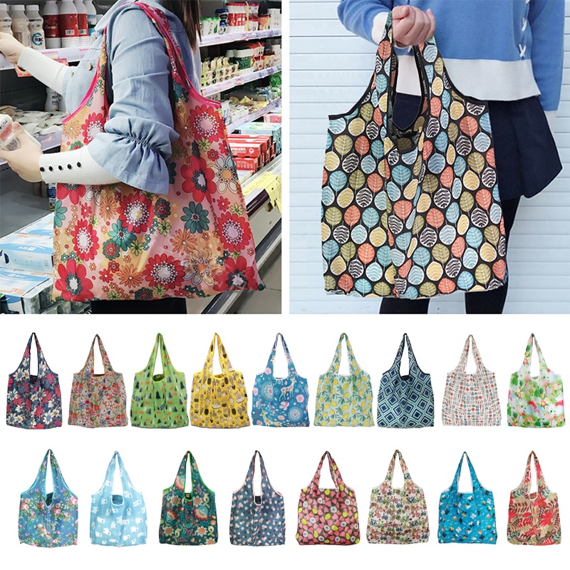 Foldable Shopping / Tote / Eco / Recycle Bag (Reusable) | Shopee Singapore
