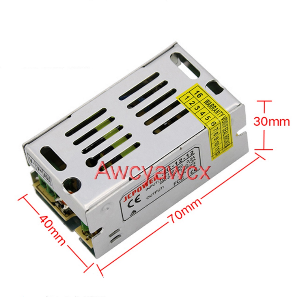 DC 5V 2A 12V 1A 1.25A Universal Regulated Switching Power Supply LED ...